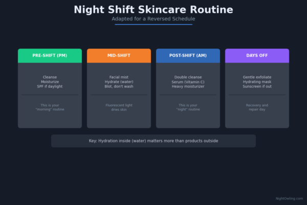 Skincare Routine for Night Shift Workers: Simple Guide | NightOwling.com
